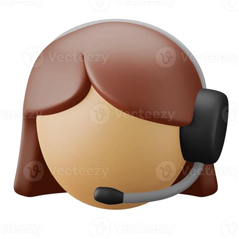 Woman Customer Support Call Center Symbol User Interface Theme 3d Icon