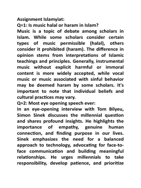 Islamyiat Assignment Pdf Knowledge Mindset