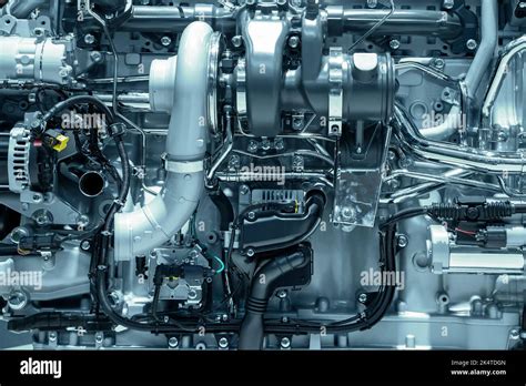 Close Up Of The Mechanics Of A Engine Stock Photo Alamy