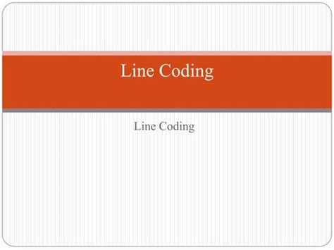 Unipolar Encoding Techniques Nrz And Rz Ppt