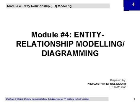 4 Module 4 Entity Relationship Er Modeling Module