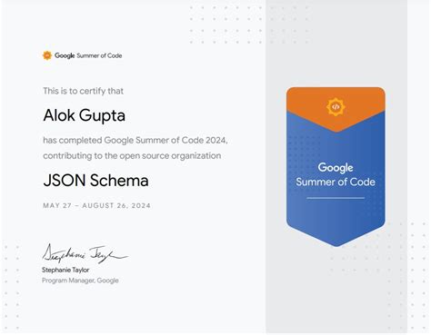 Alok Gupta On Linkedin Gsoc Jsonschema 13 Comments