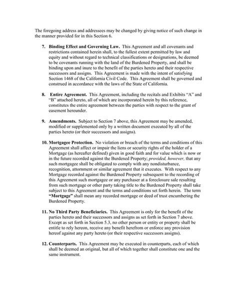 Easement Agreement Pdf Real Estate