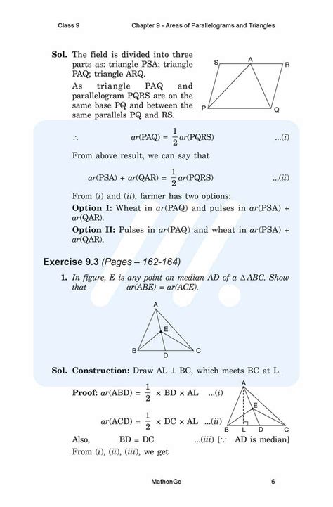 Ncert Solutions For Class 9 Maths Chapter 9 Exercise 92 Mathongo