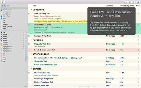 OmniOutliner Pro Pro Version Of The Popular Outliner MacOS NMac Ked