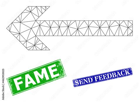 Mesh Move Left Model And Fame Blue And Green Rectangle Corroded Stamp