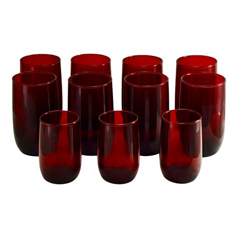 Ruby Red Glassware Set Of 11 Chairish