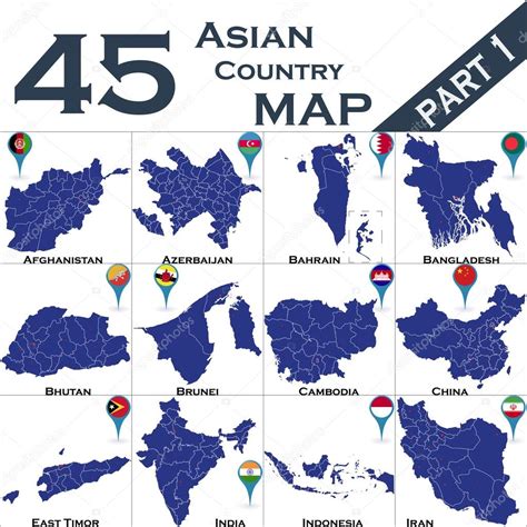 Mapas del país asiático Vector de stock por delpieroo 51647323