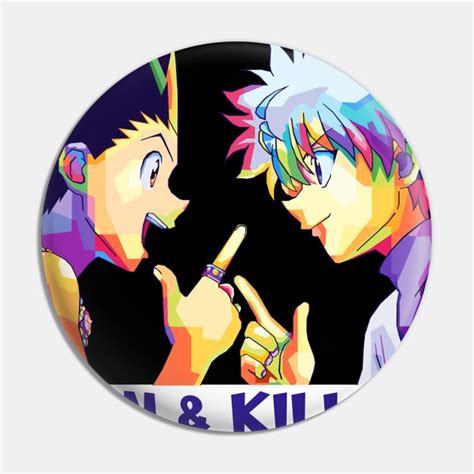 Gon And Killua Wpap Pop Art Gon And Killua Pin Teepublic
