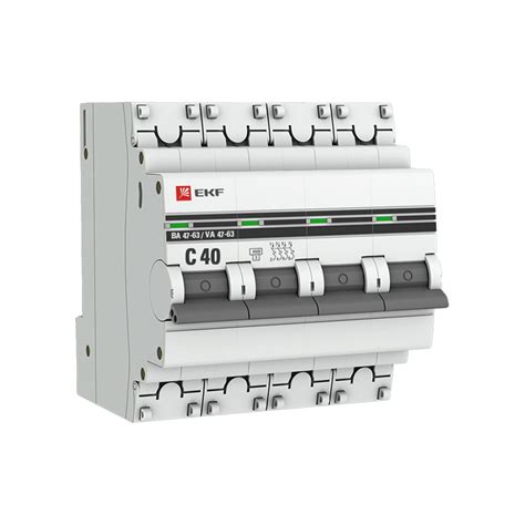Автоматический выключатель Ekf 4p 40А С 4 5ka ВА 47 63 Proxima