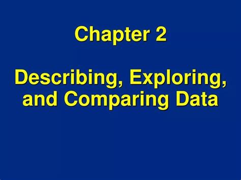 ppt chapter 2 describing exploring and comparing data powerpoint