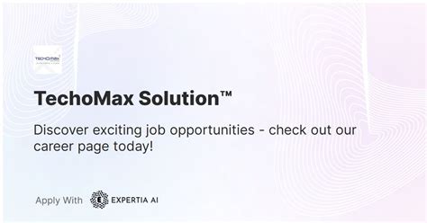 Techomax Solution™ Career Page Jobs