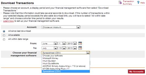 Td Easyweb How To Download All Available Transaction Data At Once