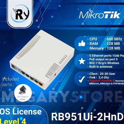 Jual Mikrotik Router Rb951ui 2hnd White Shopee Indonesia