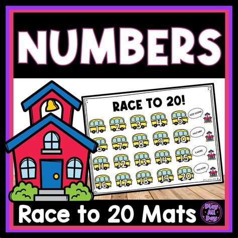 Back To School Counting To 20 Race To 20 Activity Mats