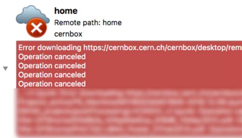 Troubleshooting Cernbox Docs