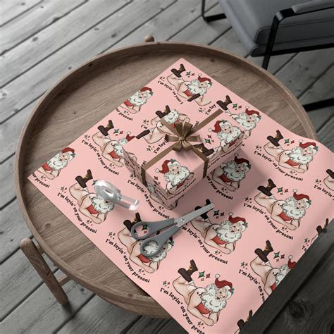 Funny Santa Wrapping T Wrapping Paper Funny Holiday T Christmas