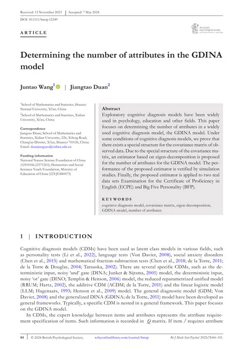 Determining The Number Of Attributes In The Gdina Model Request Pdf