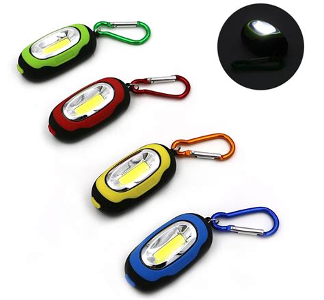 Gantungan Kunci Tas Lampu Senter LED Mini COB 25 Lumens Dengan