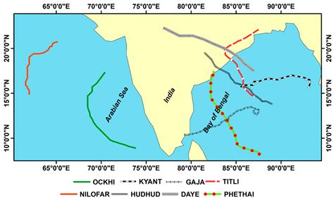 Cyclone Hudhud Map