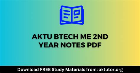 Aktu Btech Me 2nd Year Notes Pdf Download Aktutor
