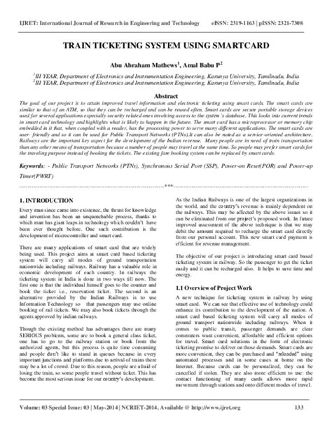 pdf train ticketing system using smartcard