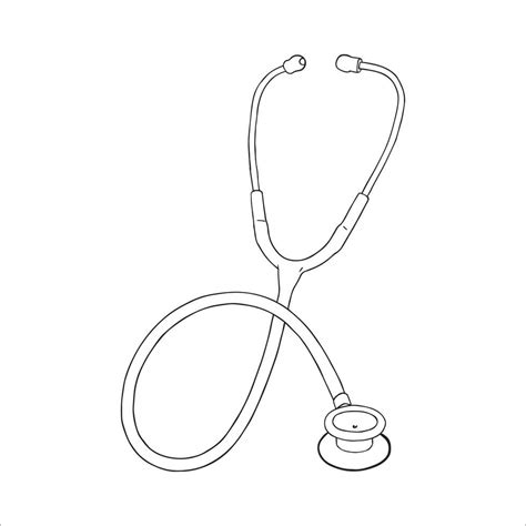 Hand Drawn Stethoscope Medical Illustration 49301664 Vector Art At Vecteezy