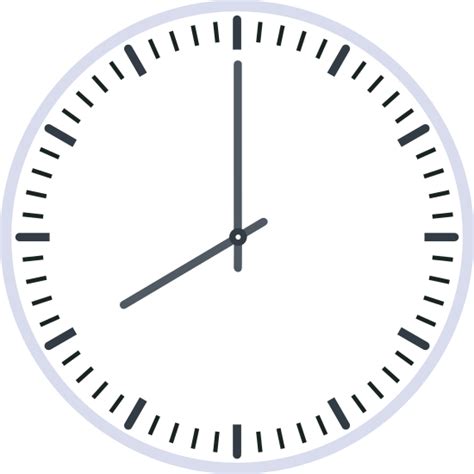 analog circle clock show time every hour icon flat watch face with 12 oclock timer animation