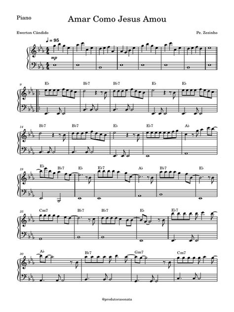 Amar Como Jesus Amou Piano Pdf
