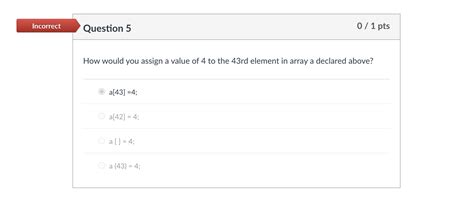 Solved What Is The Maximum Valid Subscript Value For Array