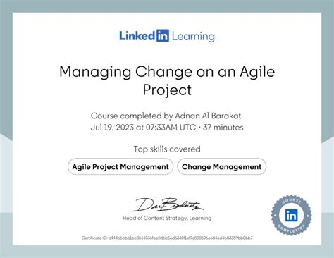 Adnan Al Barakat On Linkedin Certificate Of Completion