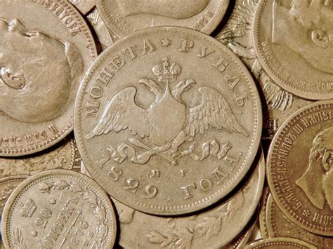 Ancient Silver Coins Stock Image Image Of Monetary Group 81736907