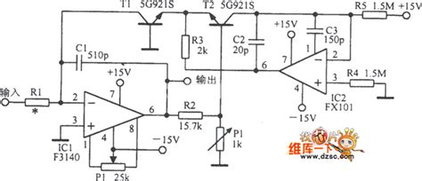 Logarithmic Amplifier With Temperature Compensation Circuit Amplifier