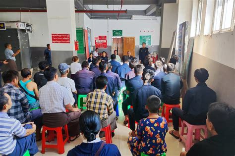 တာမွေမြို့နယ်ရှိ ရာပြည့်ဈေးတွင် မီးဘေးအန္တရာယ်ကြိုတင်ကာကွယ်ရေးဆိုင်ရာ ဇာတ်တိုက်သရုပ်ပြလေ့ကျင့်ခ