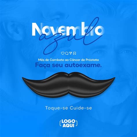 Postagem Nas Redes Sociais Para A Campanha Novembro Azul Em