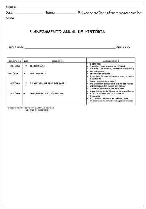 Suficiente Plano De Aula Ensino Fundamental Historia E Geografia Tg01