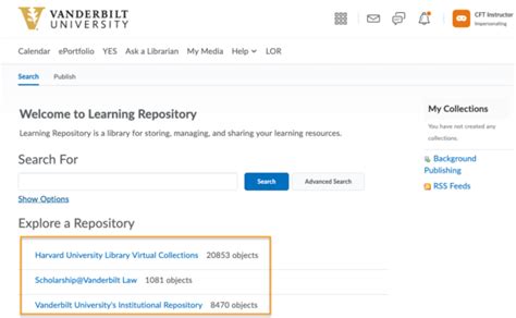 accessing material in the learning object repository lor