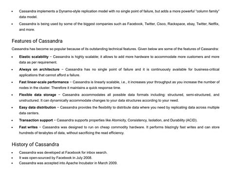 SOLUTION Cassandra Quick Guide Studypool