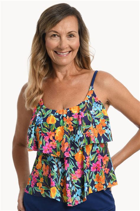 Maxine Wildflower Tiered Tankini Separate Swimwear Galore Au