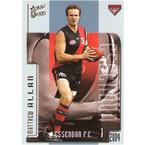 Afl 2004 Select Ovation 46 Mathew Allan On Ebid Australia 76346625