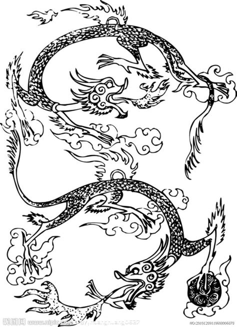 双龙戏珠简笔画图片 百度知道