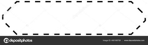 Dashed Line Border Frame Vector Element Stock Vector Image By