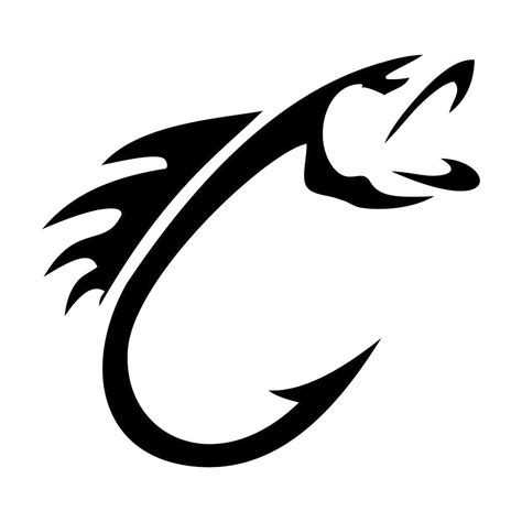 Fish Hook Graphics SVG Dxf EPS Png Cdr Ai Pdf Vector Art Etsy