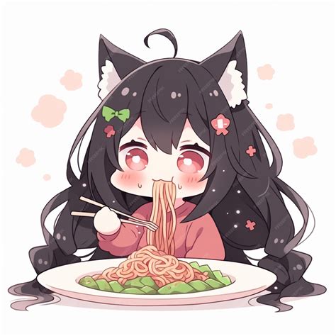 Anime Eating Chibi