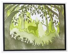 Crafters Workshop Template A2 Layered Forest Scene