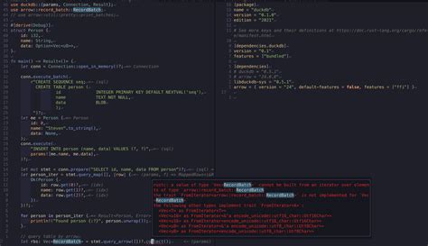 Problem With `stmtqueryarrow Collect` · Issue 87 · Duckdbduckdb Rs · Github