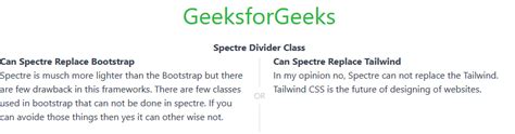 spectre divider geeksforgeeks