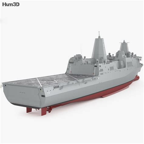 San Antonio Class Amphibious Transport Dock 3d Model Download Warship