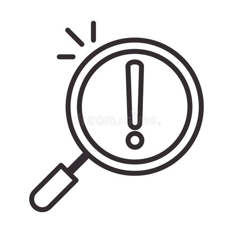Alert Icon Warning Attention Danger Exclamation Mark Precaution Line Style Design Stock Vector