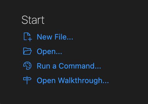 Move Open Walkthrough To Start Section · Issue 128860 · Microsoft